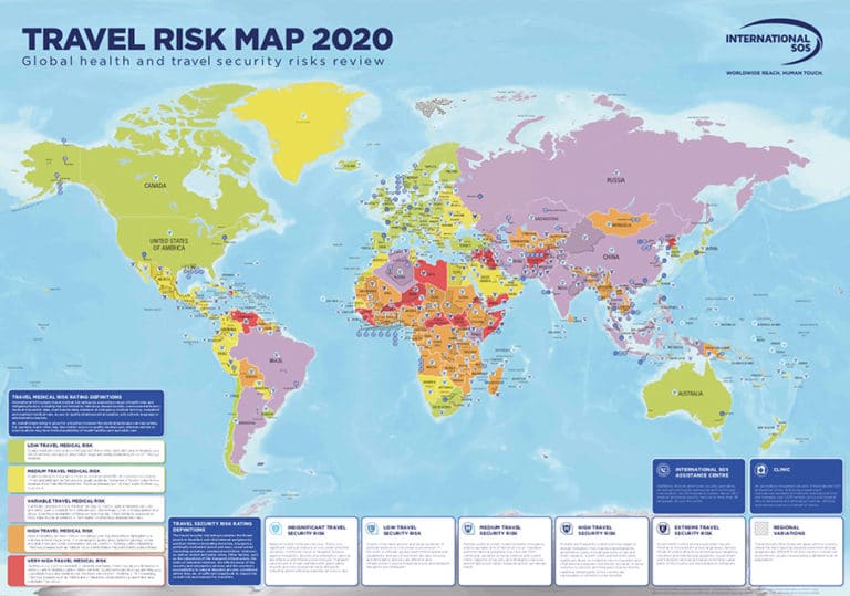 Risques / Mobilité : les principales tendances du Travel Risk Map 2020 ...